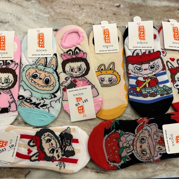 Labubu | Accessories | Colorful Labubu Character Socks Set For Adult Or ...